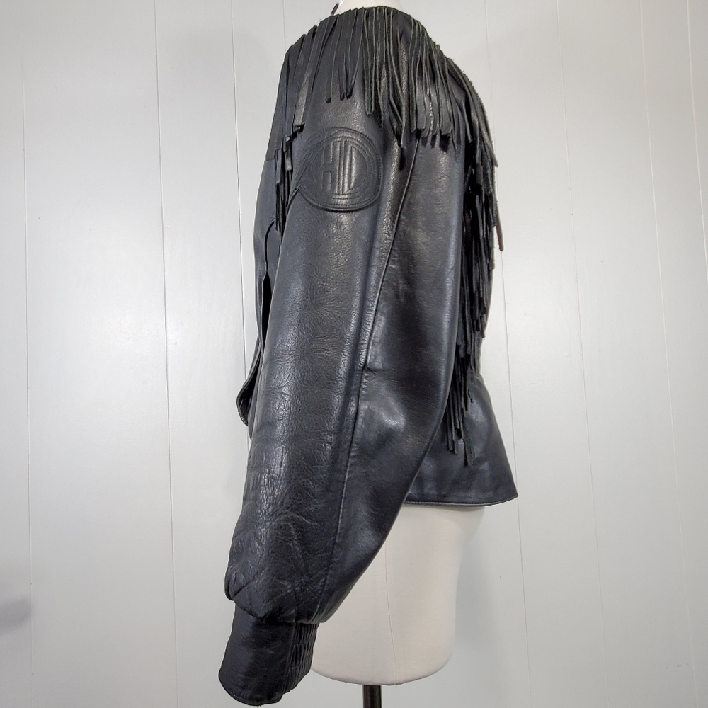 Harley-Davidson Leather Fringe Moto Jacket - Gem